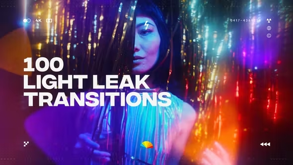 پک Light Leaks Transitions - Editorae